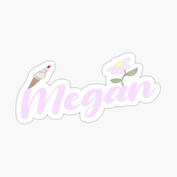 "Megan name (pink)" Sticker for Sale by Hogwarts-art | Redbubble