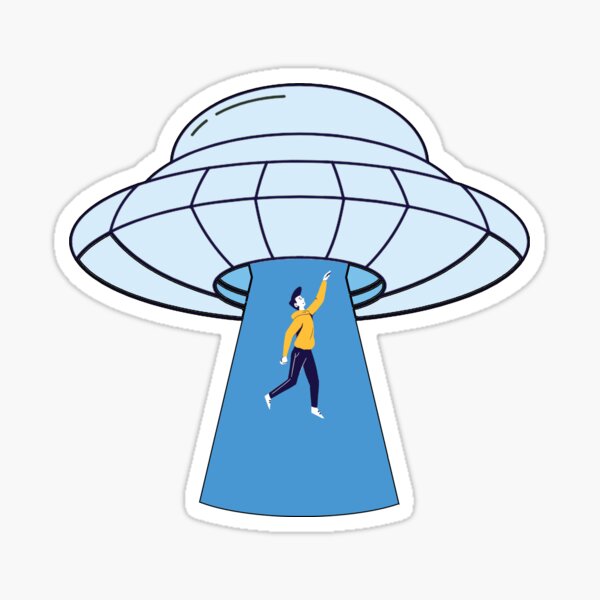 "Alien Abduction" Sticker for Sale by Kishioushi | Redbubble