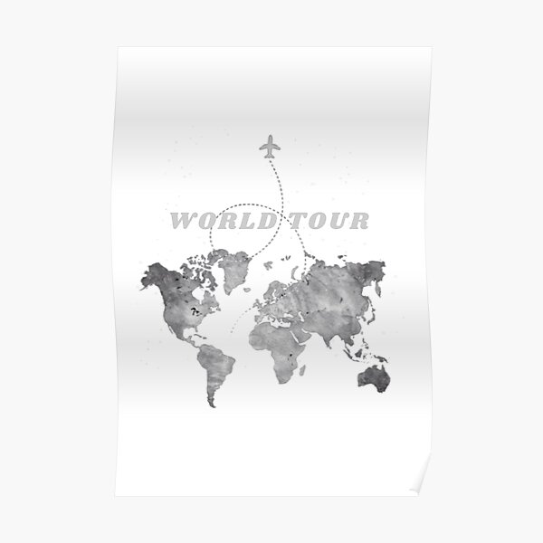 "WORLD TOUR" Poster for Sale by MrSirimalla | Redbubble