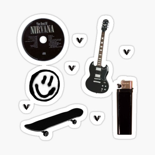 "90 Grunge Aesthetic Sticker Pack" Sticker for Sale by skullcore ...