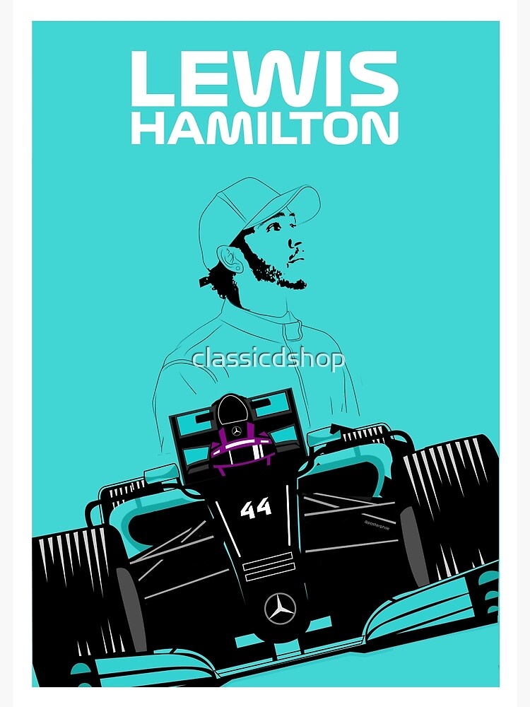 "F1 Lewis Hamilton 44" Poster for Sale by classicdshop | Redbubble
