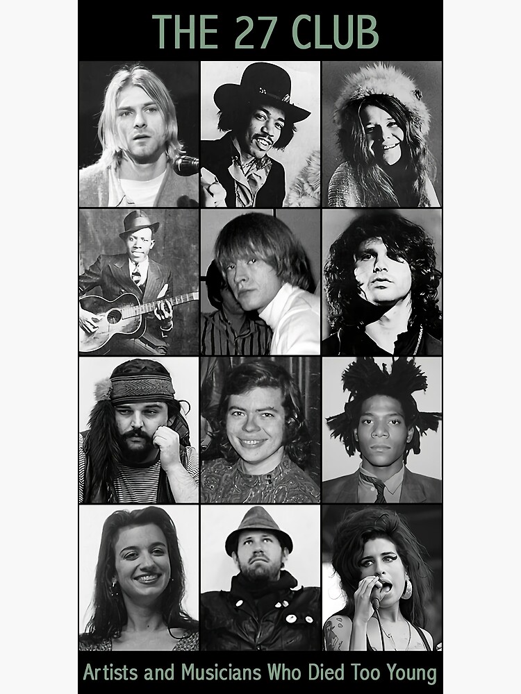 "The 27 Club Poster" Poster for Sale by LucasJoshua | Redbubble