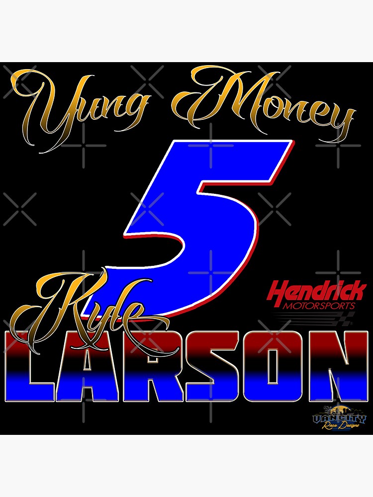 "Kyle Larson Yung Money Gold Edition" Sticker for Sale by VancityDesign ...