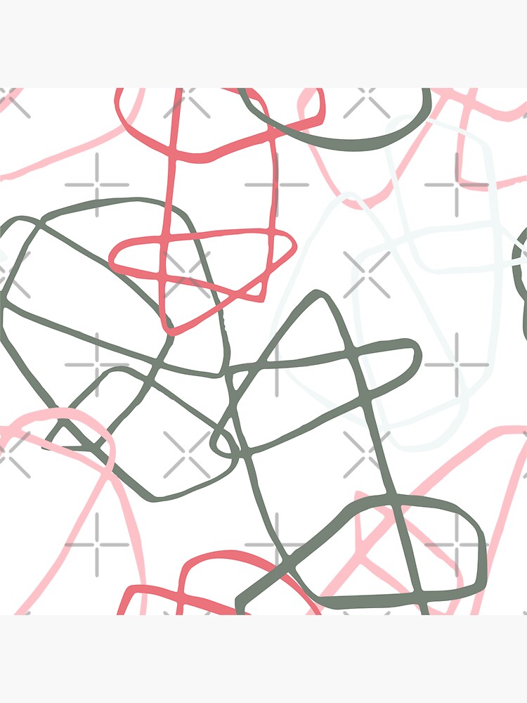 "Modern Pattern Overlapping Lines" Sticker by TheresePrintArt | Redbubble