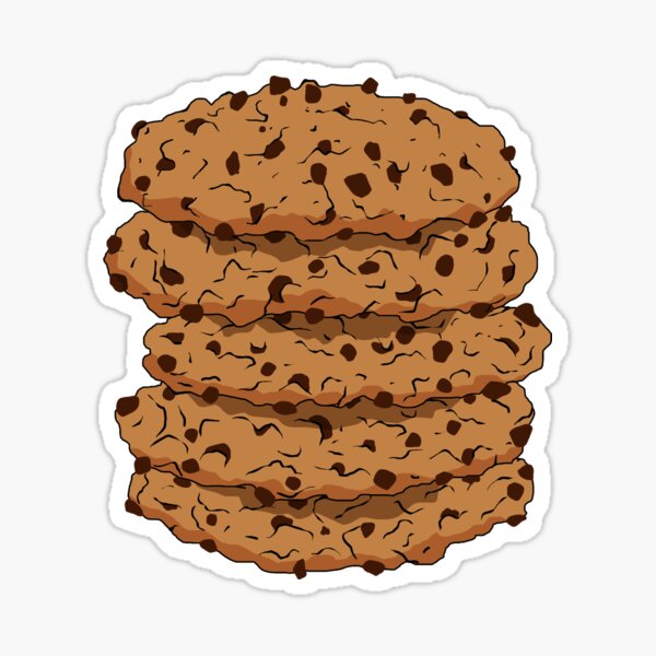 "Chocolate chip cookies " Sticker for Sale by azracaus | Redbubble
