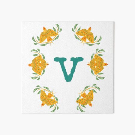 "valentines letters - Botanical Alphabet" Art Board Print for Sale by ...