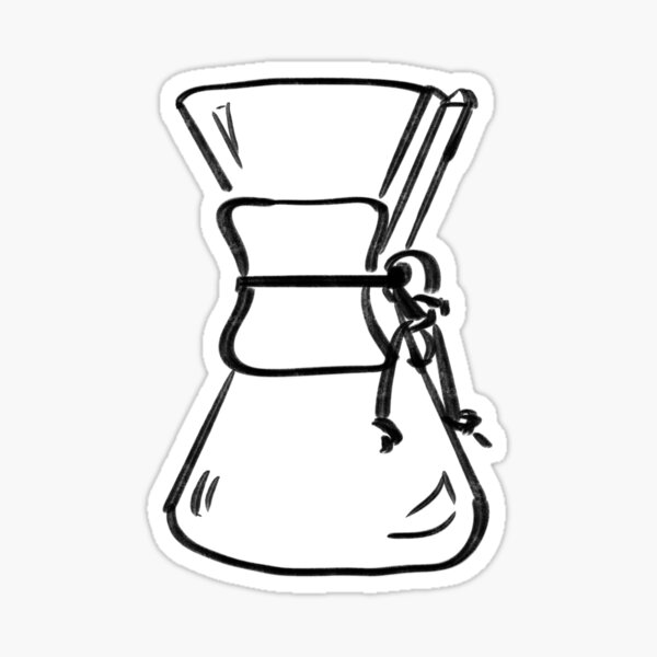 "Chemex line art" Sticker for Sale by DorsetBarista | Redbubble