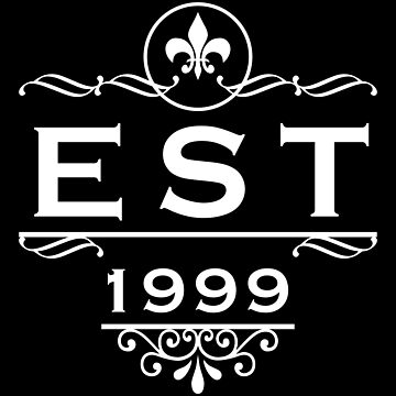 "Established 1999" Sticker for Sale by Fives55 | Redbubble