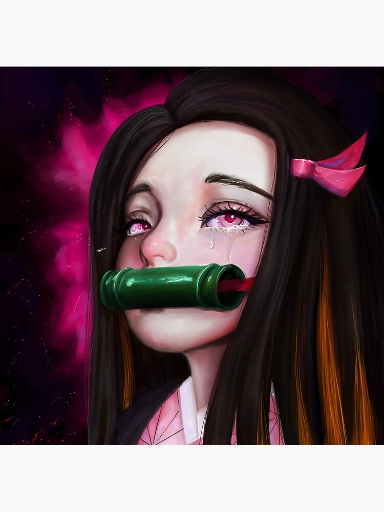 "Sad mood Nezuko Kamado" Art Print by AsteltainnArt | Redbubble