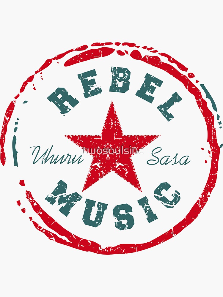 "Rebel Music 1.0" Sticker for Sale by twosoulsinc | Redbubble