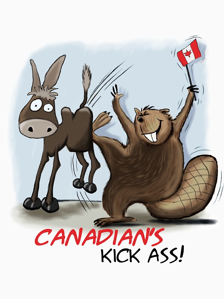 "Canadians Kick Ass" T-shirt for Sale by mdkgraphics | Redbubble | fun ...