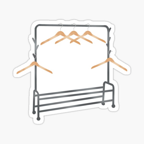 "Clothing Rack Hangers" Sticker by SaritasBoutique | Redbubble