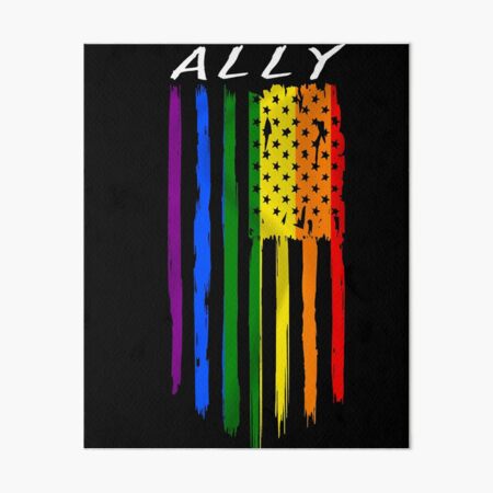 "LGBTQ+ ALLY" Art Board Print by pickledcorgi | Redbubble