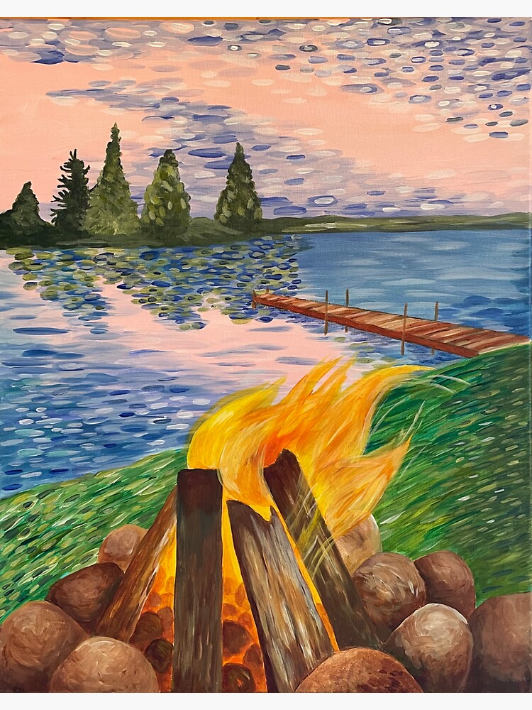 "Campfire View" Sticker for Sale by KristinaThiex | Redbubble