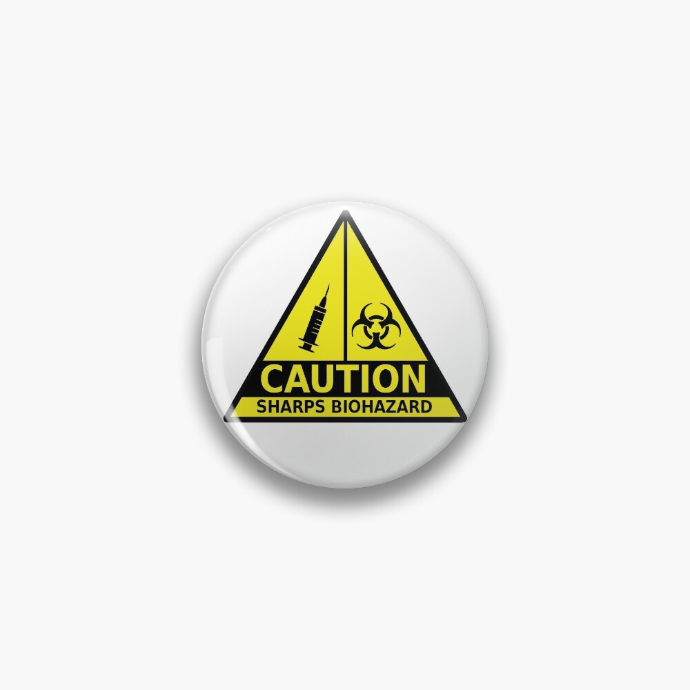 "CAUTION SHARPS BIOHAZARD Triangle Stickers" Sticker for Sale by ...