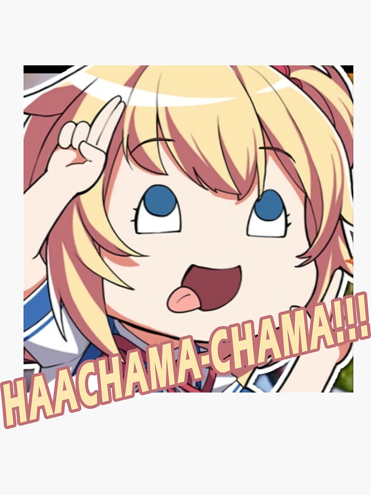 "Haachama Chama Akai Haato" Sticker for Sale by Ketsune | Redbubble