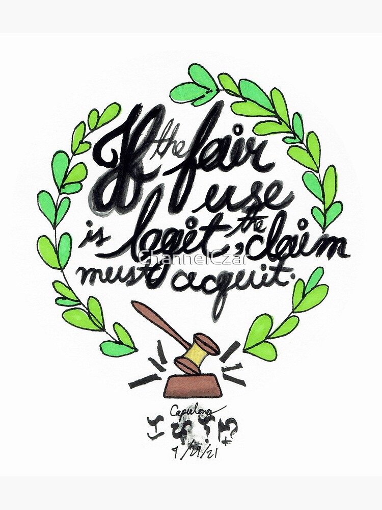 "Fair Use Calligraphy" Poster by ChannelCzar | Redbubble
