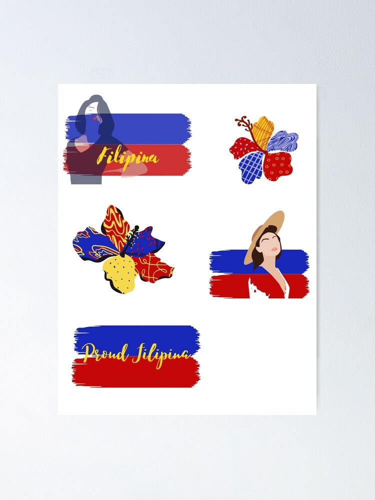 "Filipina sticker pack" Poster for Sale by NiceBerry | Redbubble