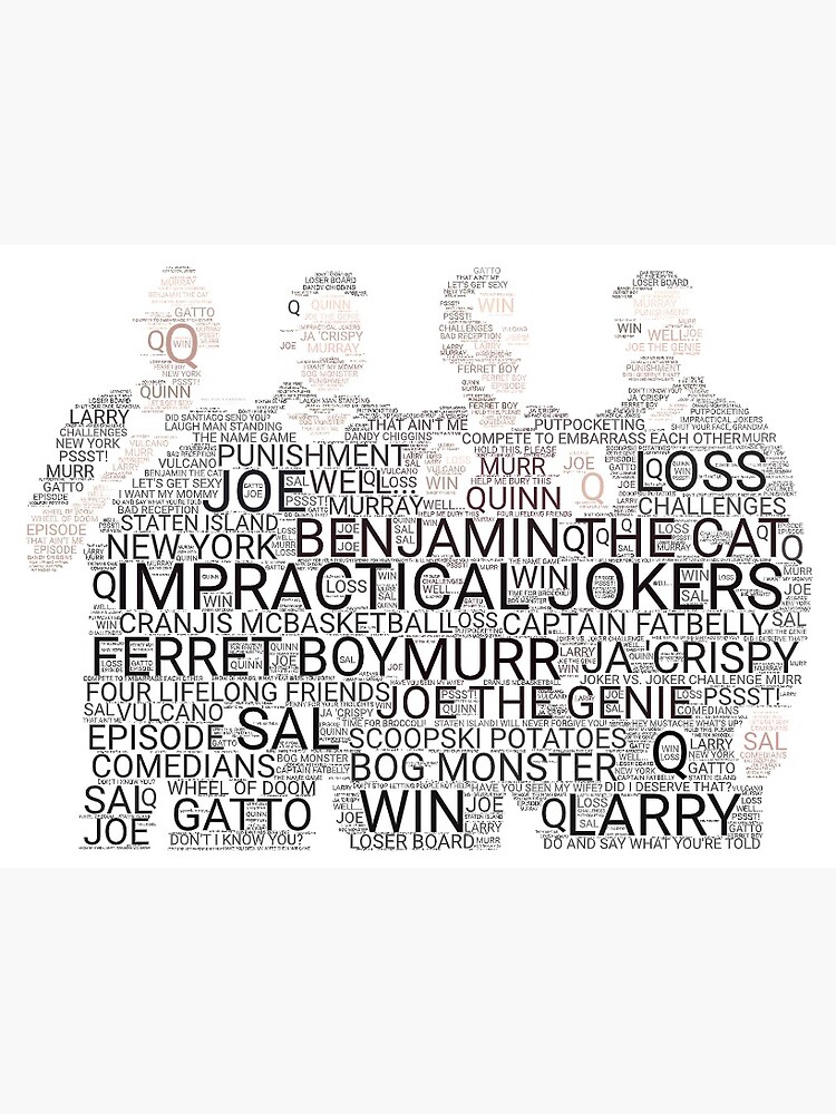 "Impractical Jokers Word Art" Sticker for Sale by BrookesWordArt ...