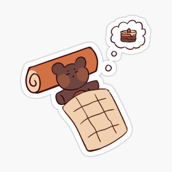 "Sweet Dreams Choco Bear" Sticker for Sale by Strawberryluc | Redbubble