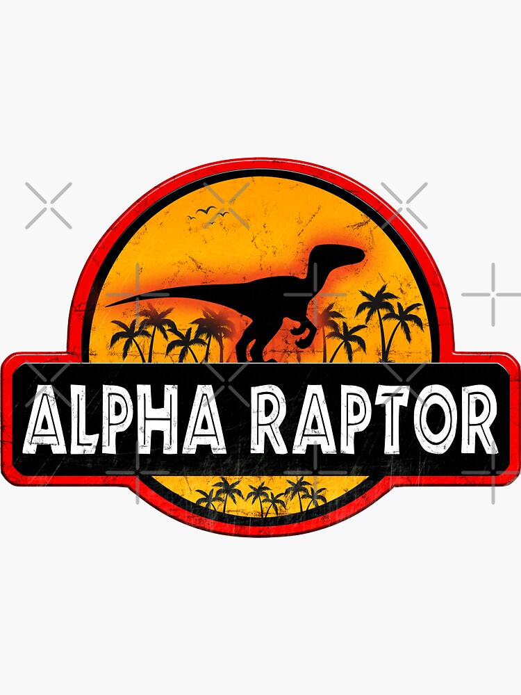 "Alpha Raptor Dinosaur Design" Sticker for Sale by TheDinoIsland ...