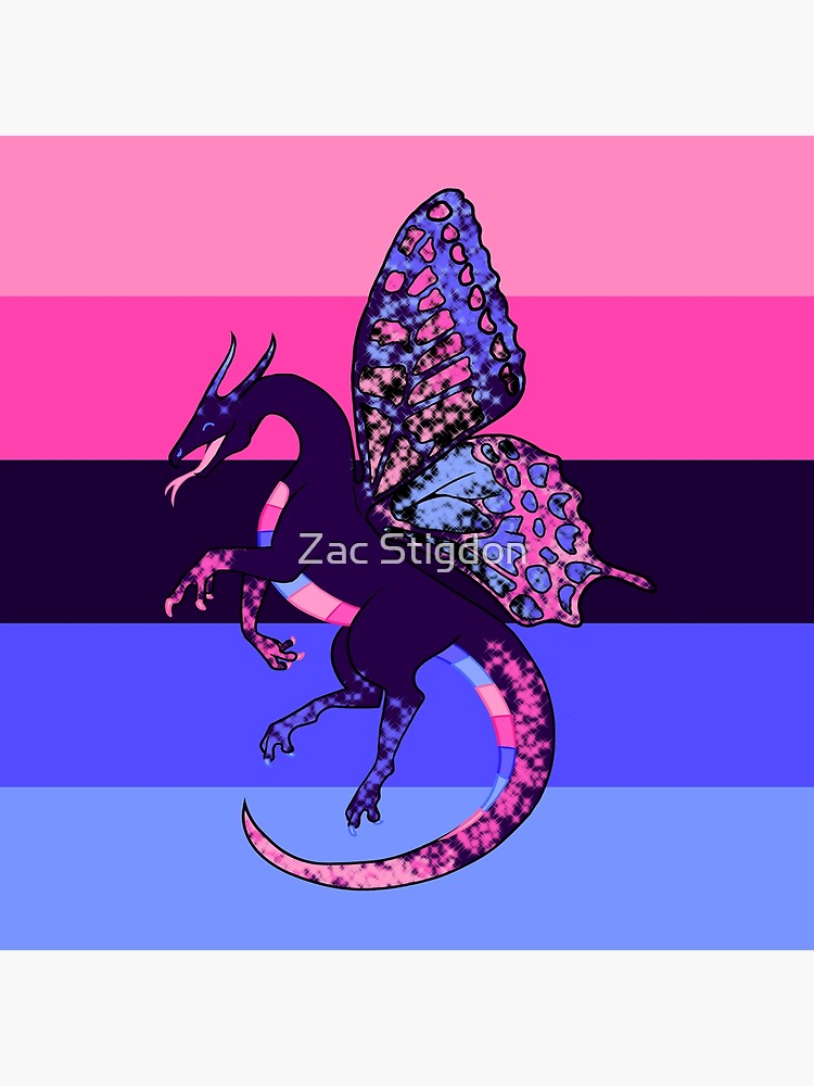 Omnisexual Pride Fae Dragon With Flag Poster For Sale By Stupidmasky