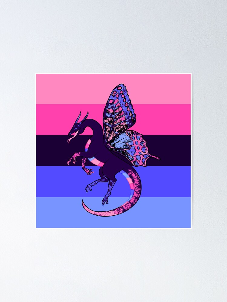 Omnisexual Pride Fae Dragon With Flag Poster For Sale By Stupidmasky