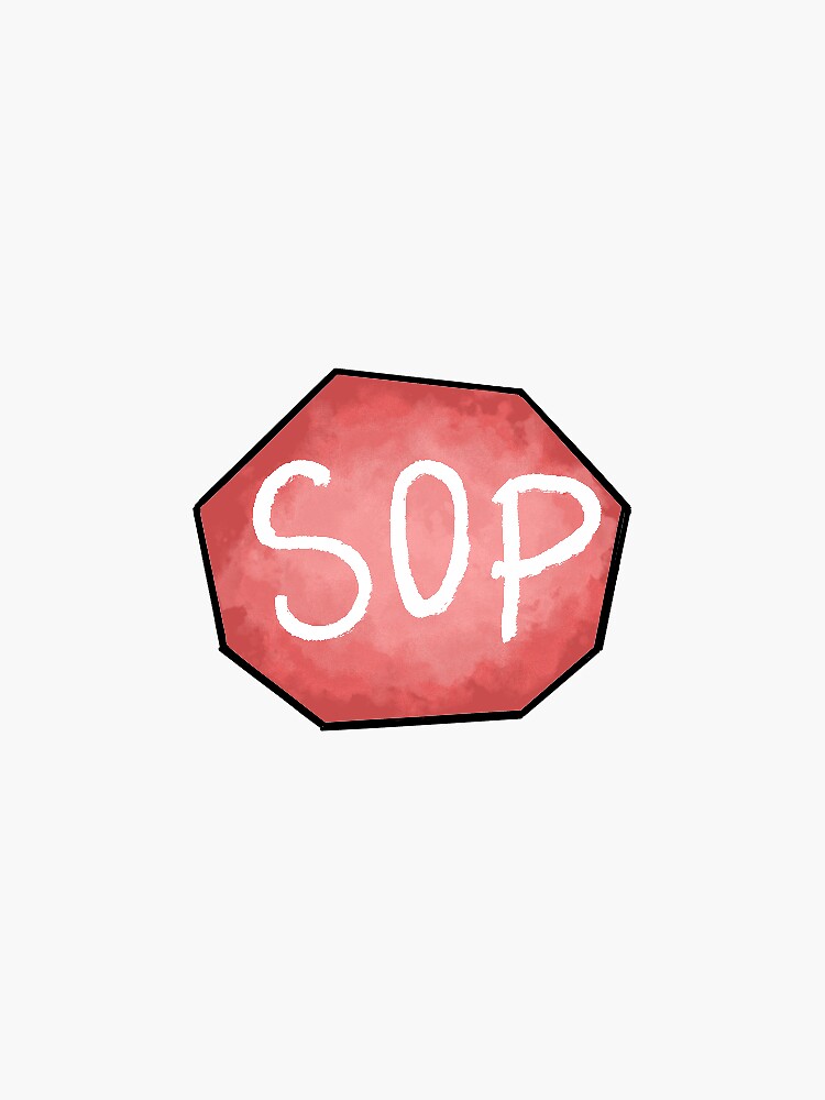 "Sop sign" Sticker for Sale by Sparkleweather | Redbubble