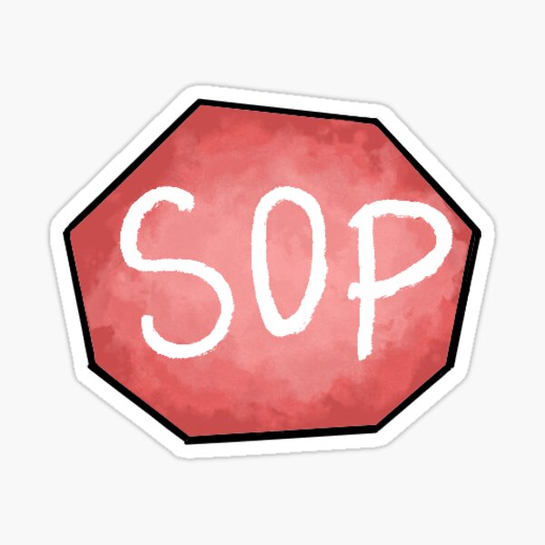 "Sop sign" Sticker for Sale by Sparkleweather | Redbubble