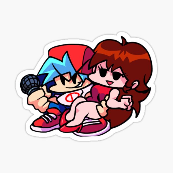 "Girlfriend and boyfriend Friday Night Funkin week 7" Sticker for Sale ...