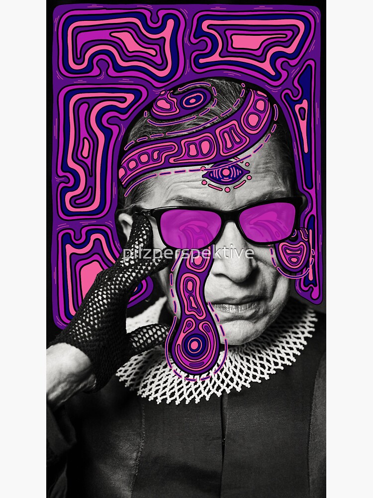 "RIP RBG" Sticker for Sale by pilzperspektive | Redbubble