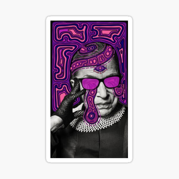 "RIP RBG" Sticker for Sale by pilzperspektive | Redbubble