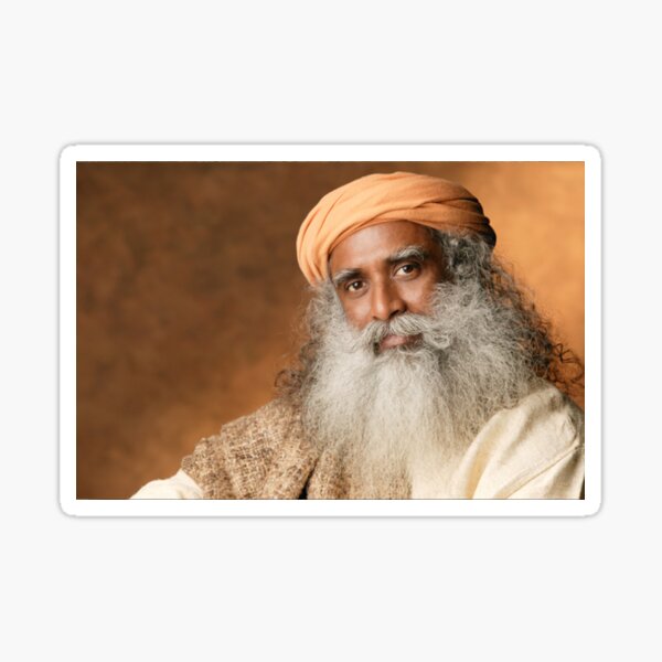 "Isha Yoga Founder Sadhguru" Sticker for Sale by bathiv6 | Redbubble