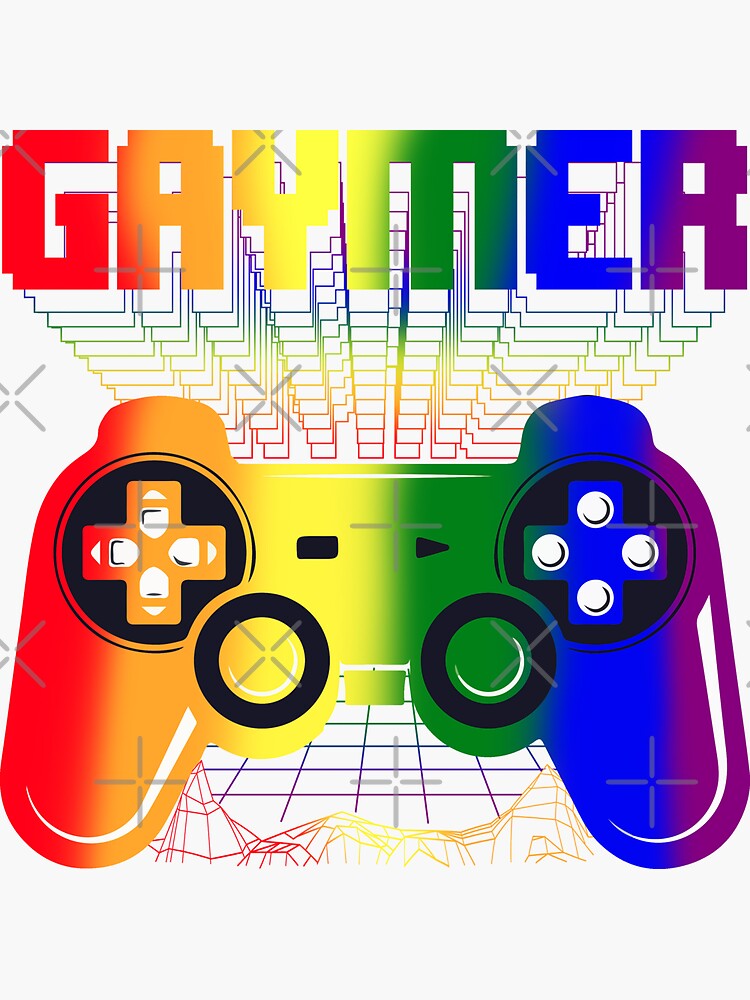 "Gaymer Gamer Gay Pride Month LGBT Rainbow" Sticker for Sale by ...
