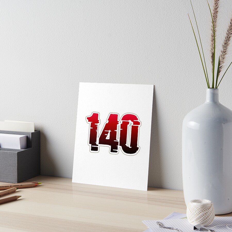 "Creepy Red Number 140" Art Board Print for Sale by creepy-red | Redbubble