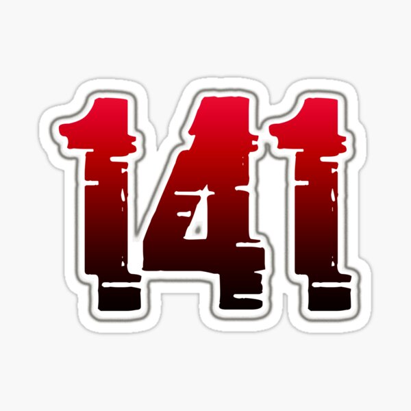 "Creepy Red Number 141" Sticker for Sale by creepy-red | Redbubble