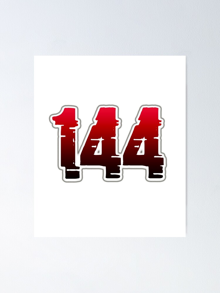 "Creepy Red Number 144" Poster for Sale by creepy-red | Redbubble