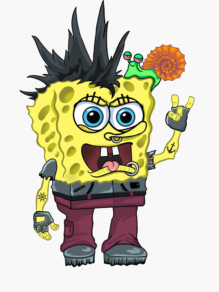 "Spongebob Punk Pants" Sticker for Sale by BTTRFLYmind | Redbubble