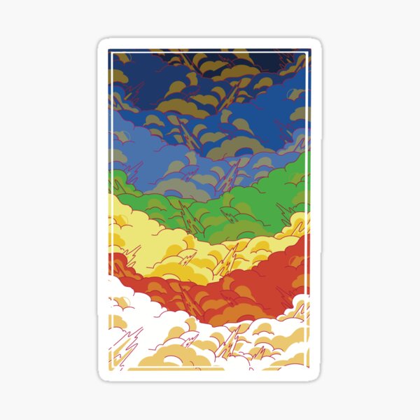 "Rainbow Clouds" Sticker for Sale by Artthree | Redbubble