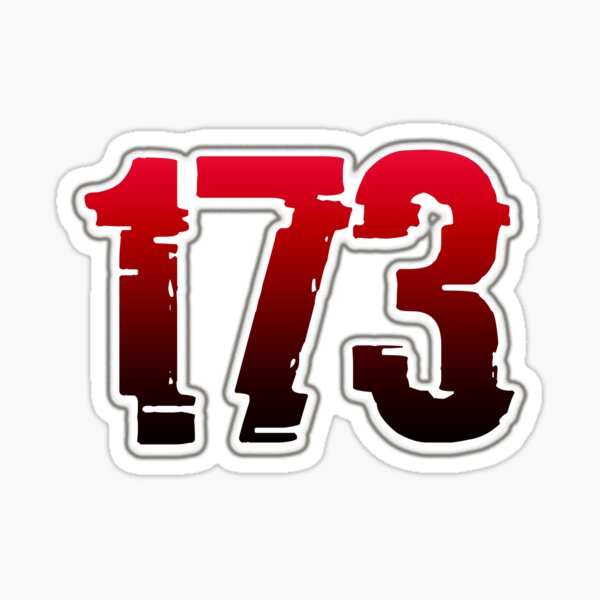 "Creepy Red Number 173" Sticker for Sale by creepy-red | Redbubble