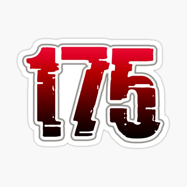 "Creepy Red Number 175" Sticker by creepy-red | Redbubble