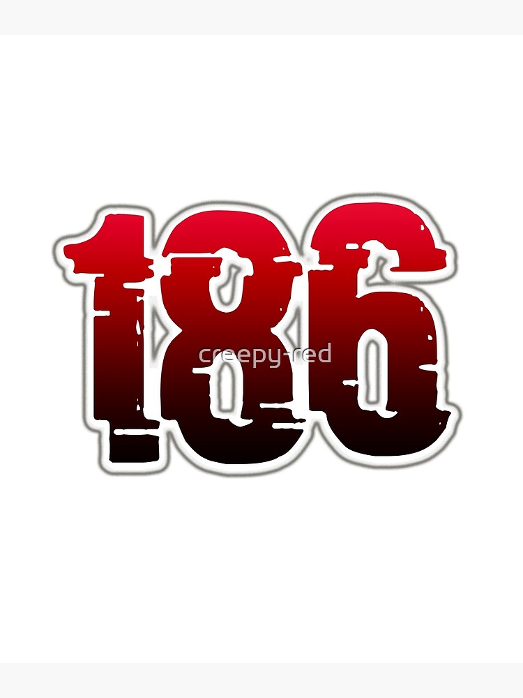 "Creepy Red Number 186" Poster by creepy-red | Redbubble