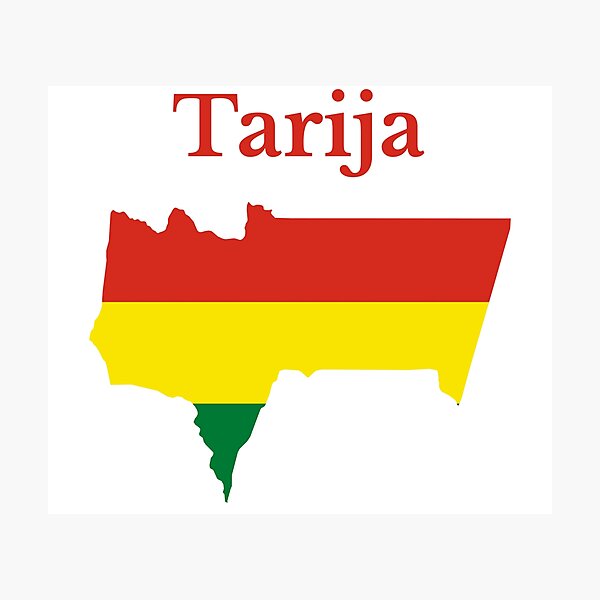 Lámina fotográfica «Diseño de Mapa del Departamento de Tarija, Bolivia ...
