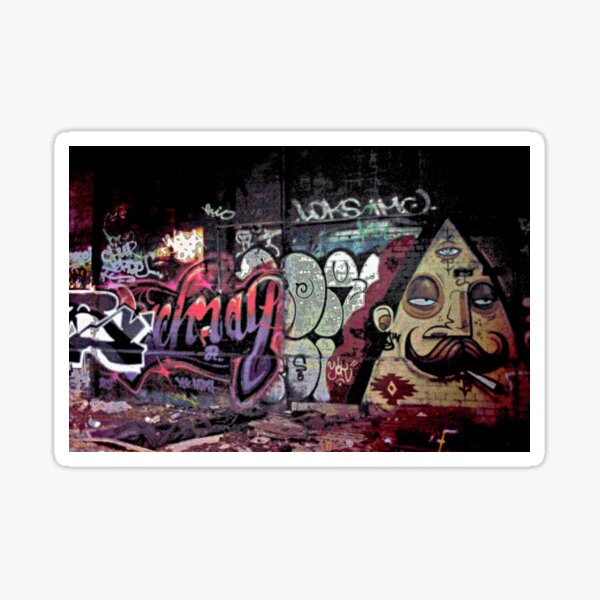 "Graffiti Walls in Old Glebe Tram Sheds" Sticker for Sale by aldacurtis ...