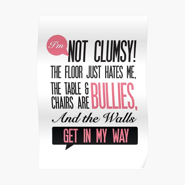 "Clumsy office humour Print" Poster by Feelmeflow | Redbubble