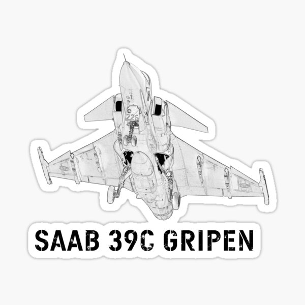 "SAAB 39C Gripen" Sticker for Sale by jnphotose | Redbubble