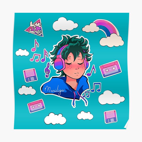 "bisexual pride deku" Poster by Mari-Firefly | Redbubble
