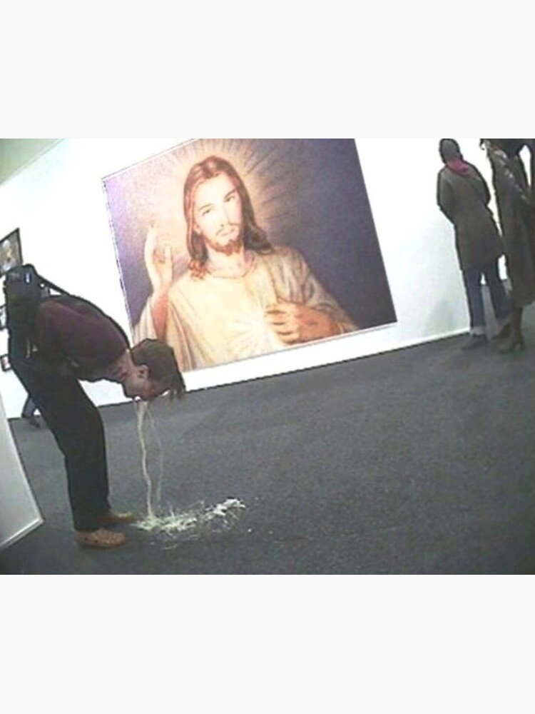 "cursed image puking in front of jesus" Art Print by admortem3 | Redbubble