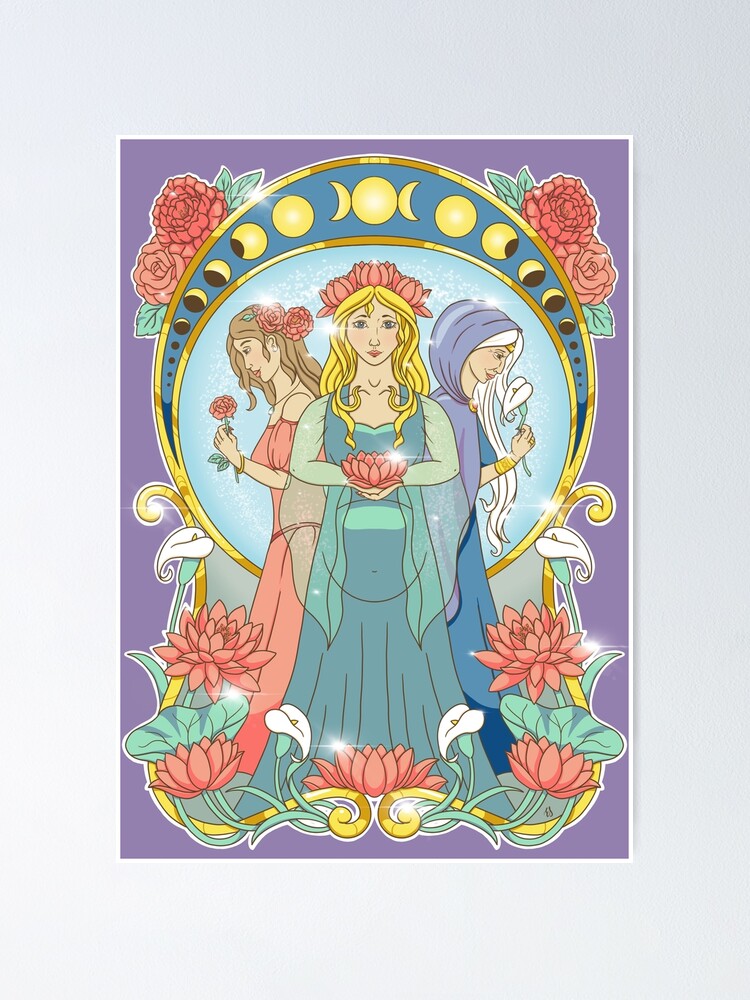 "Triple Goddess" Poster by WyldwoodCrafts | Redbubble