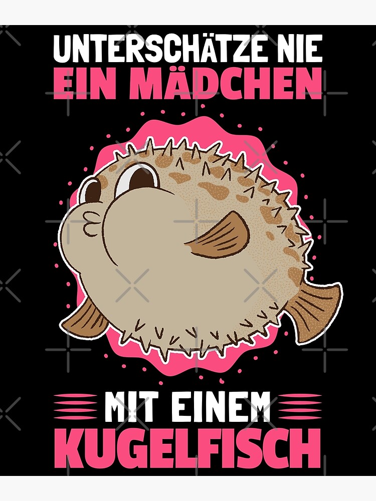 "Girl with puffer fish aquarium fish girl" Art Print for Sale by ...